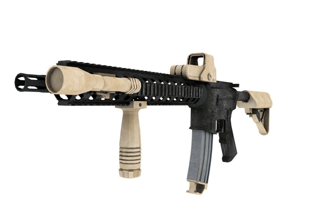 3D model Mk18 Sopmod VR / AR / low-poly | CGTrader