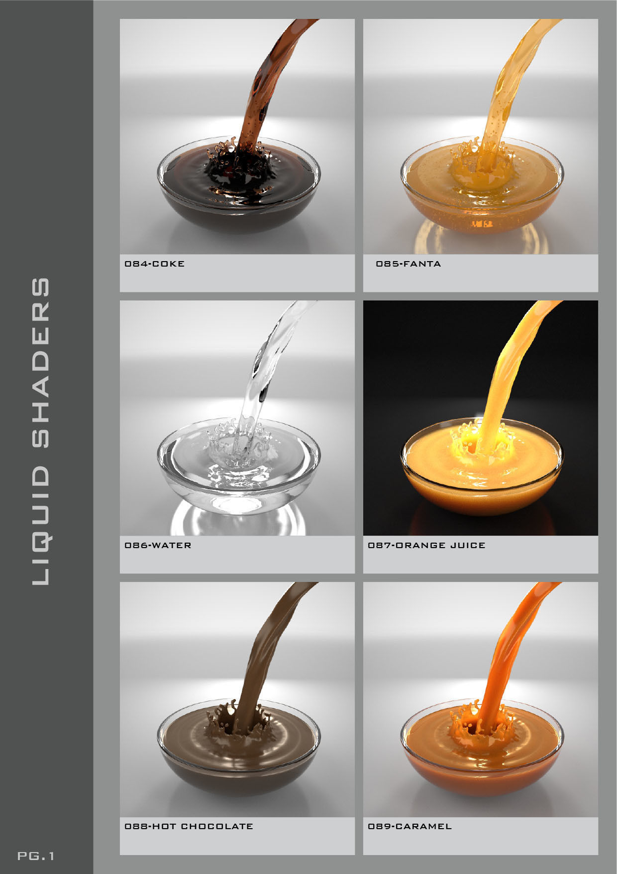 Shaders for VrayforC4D - Bundle 03 Liquid 3D Model C4D PDF | CGTrader.com
