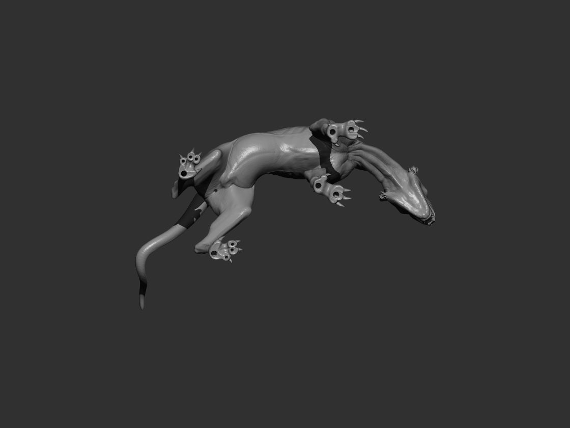 Chupacabra Dog 3D model 3D printable | CGTrader