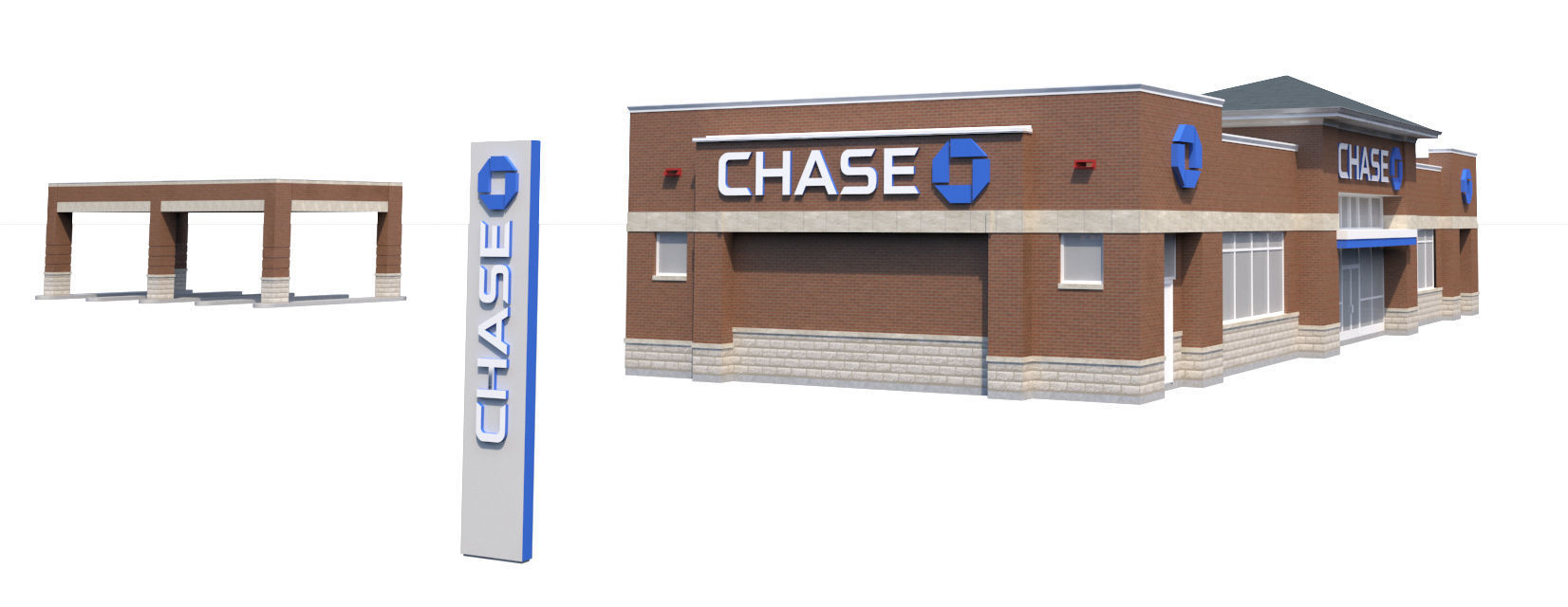 Chase Bank 3D model | CGTrader