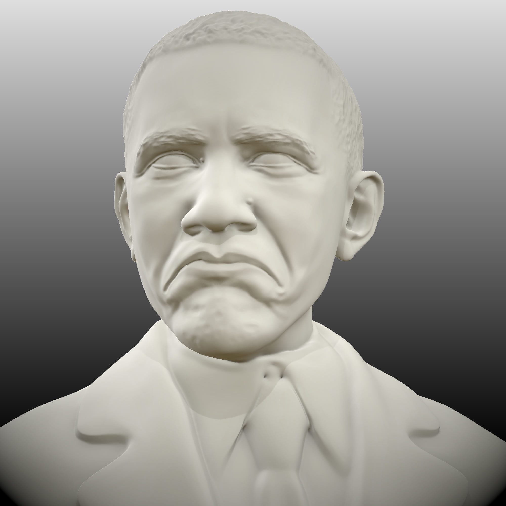 Obama not bad meme sculpt 3D model 3D printable | CGTrader