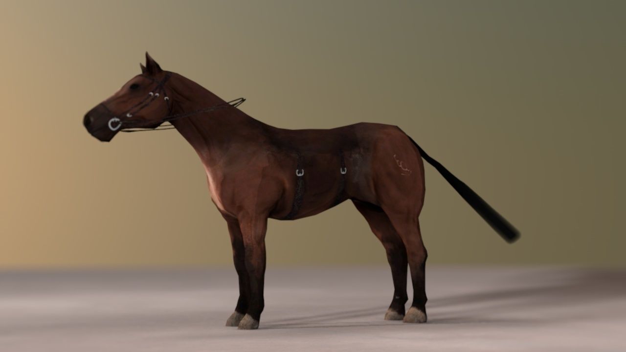 LOW POLY HORSE 3D free VR / AR / low-poly 3D model animated rigged ...