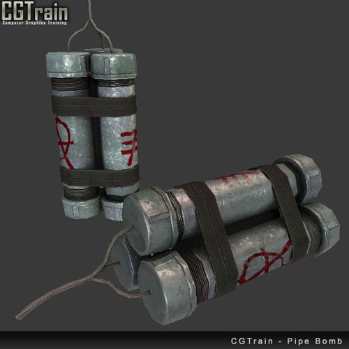 3D model Metallic Pipe Bomb VR / AR / low-poly | CGTrader