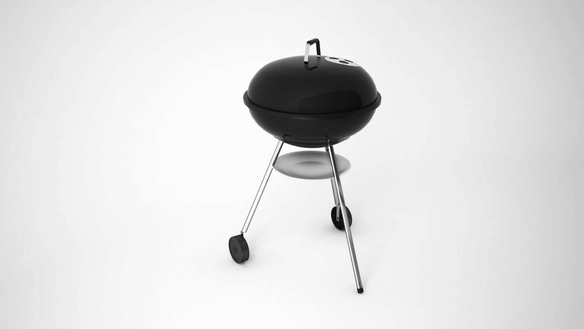 Weber barbecue grill for meat or braai wit charcoal 3D model | CGTrader