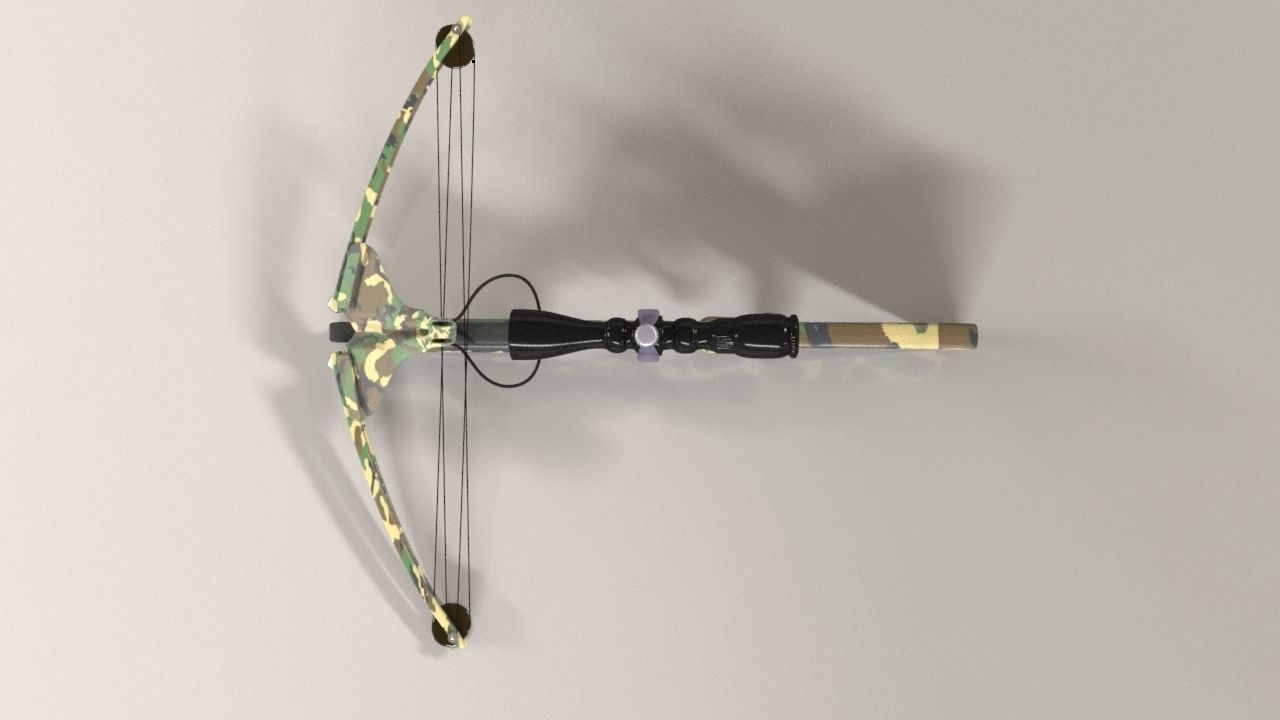 A modern style crossbow with scope 3D model | CGTrader
