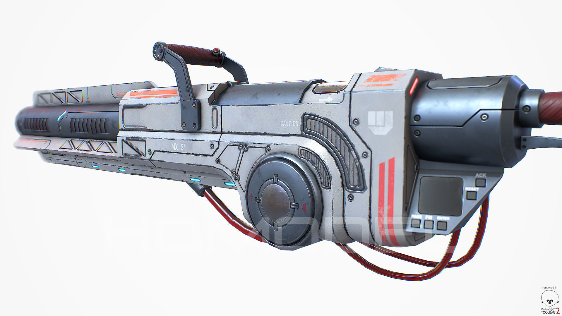 3D model Heavy Laser Gun PBR VR / AR / low-poly | CGTrader