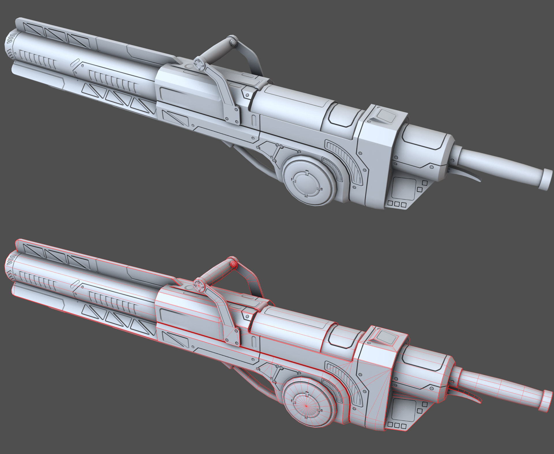 3D model Heavy Laser Gun PBR VR / AR / low-poly | CGTrader