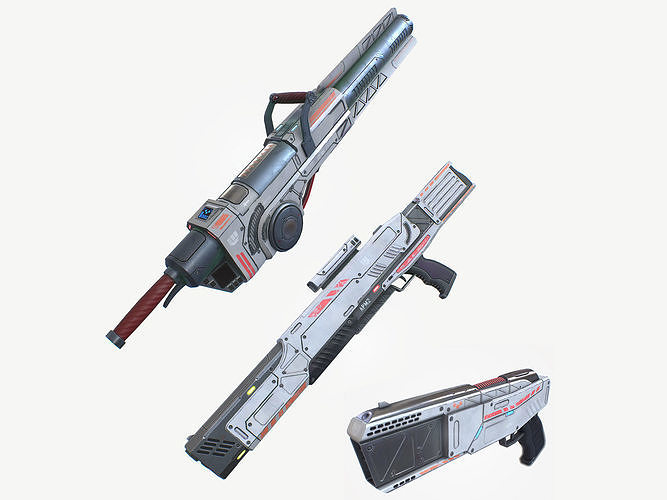 3D model Laser Gun Collection PBR VR / AR / low-poly | CGTrader