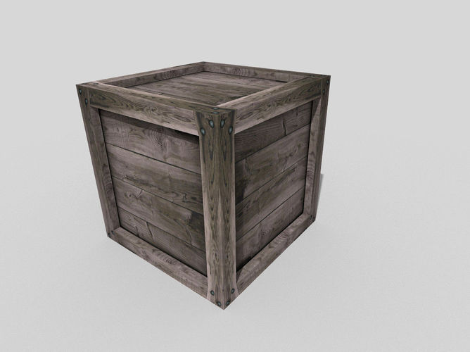 3D model low poly wooden box VR / AR / low-poly | CGTrader