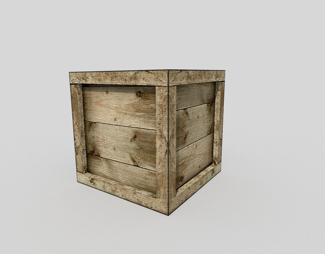 3D model low poly wooden box VR / AR / low-poly | CGTrader