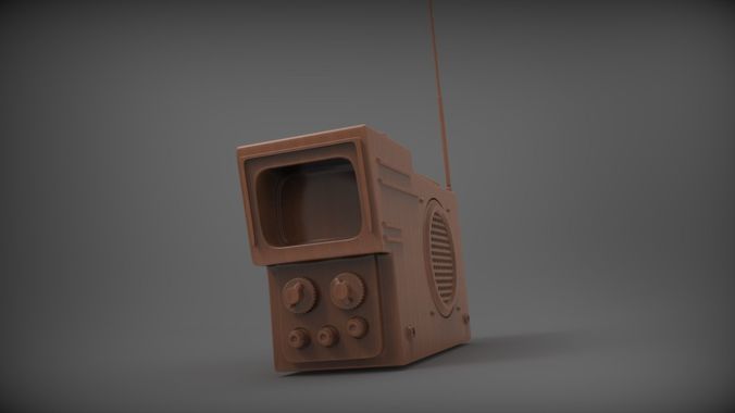 radio retro free 3D model | CGTrader