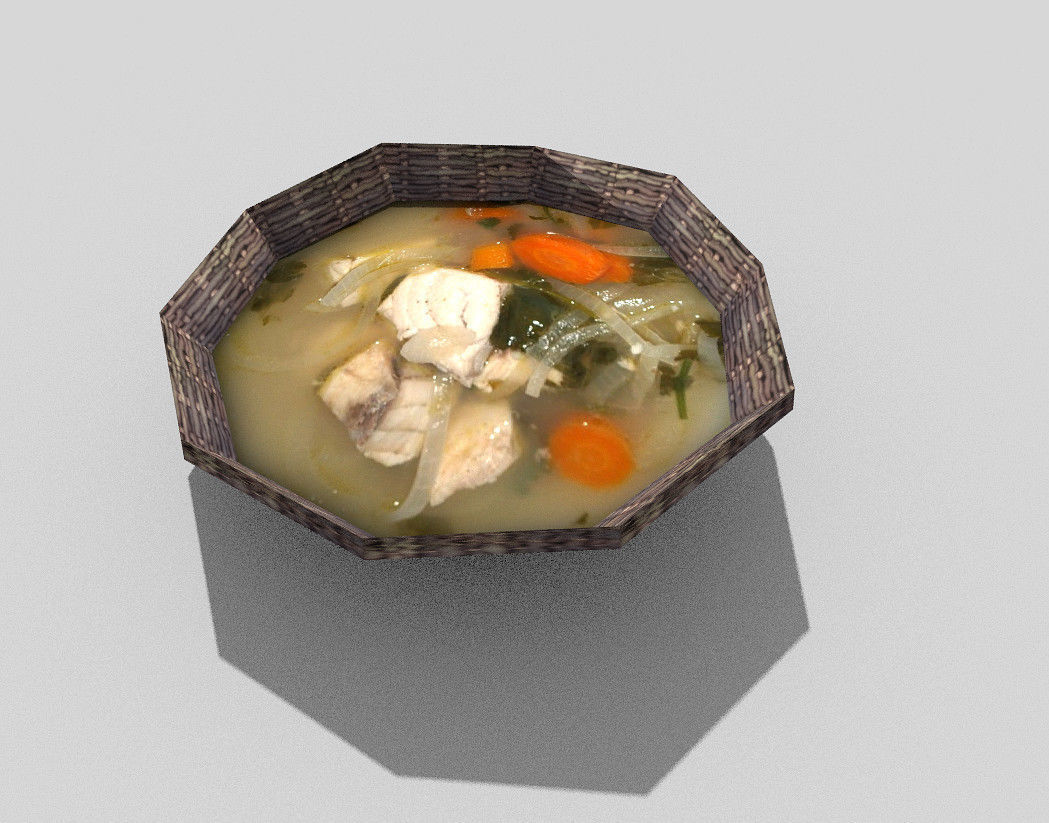 3D model low poly fish soup VR / AR / low-poly | CGTrader