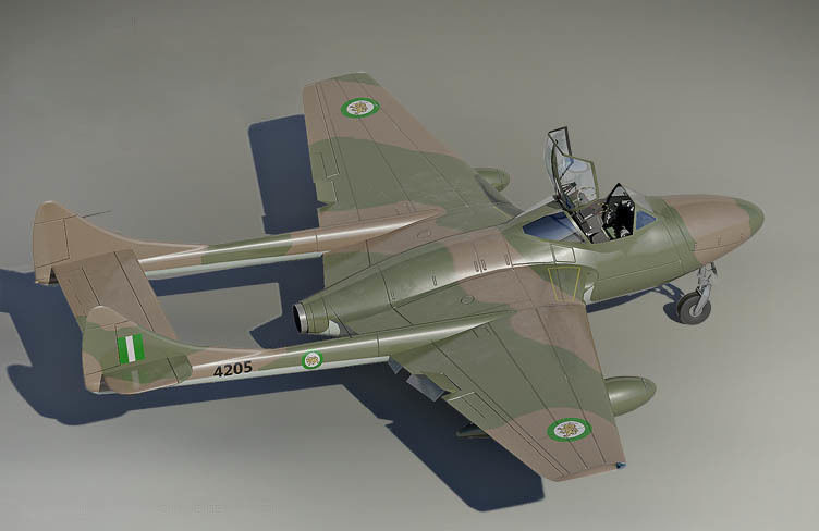 DH T 55 Vamire England 1945 3D model | CGTrader