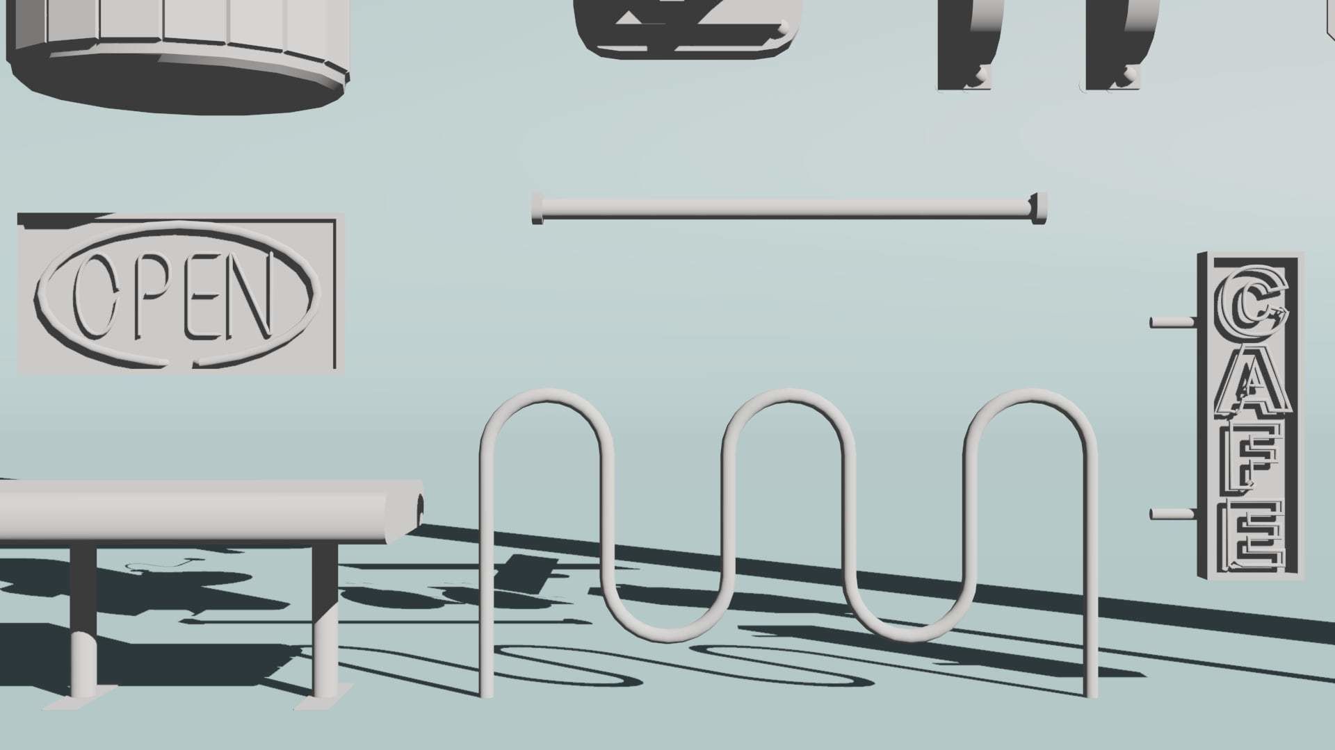 City Street Misc Asset Pack 3D model | CGTrader