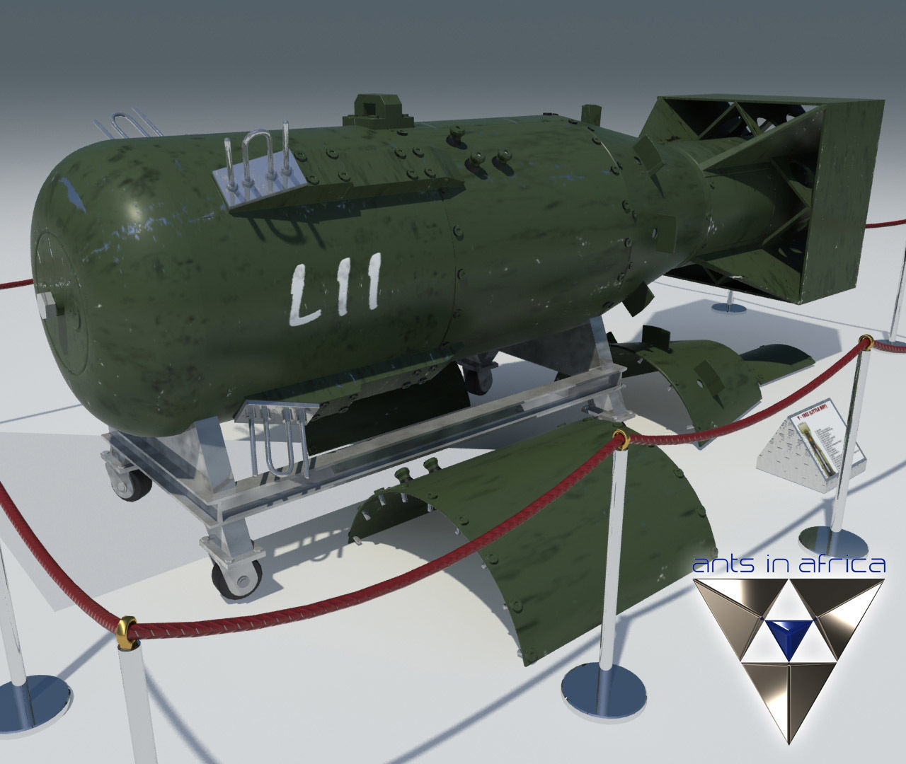 Atomic bomb Little Boy 3D model | CGTrader