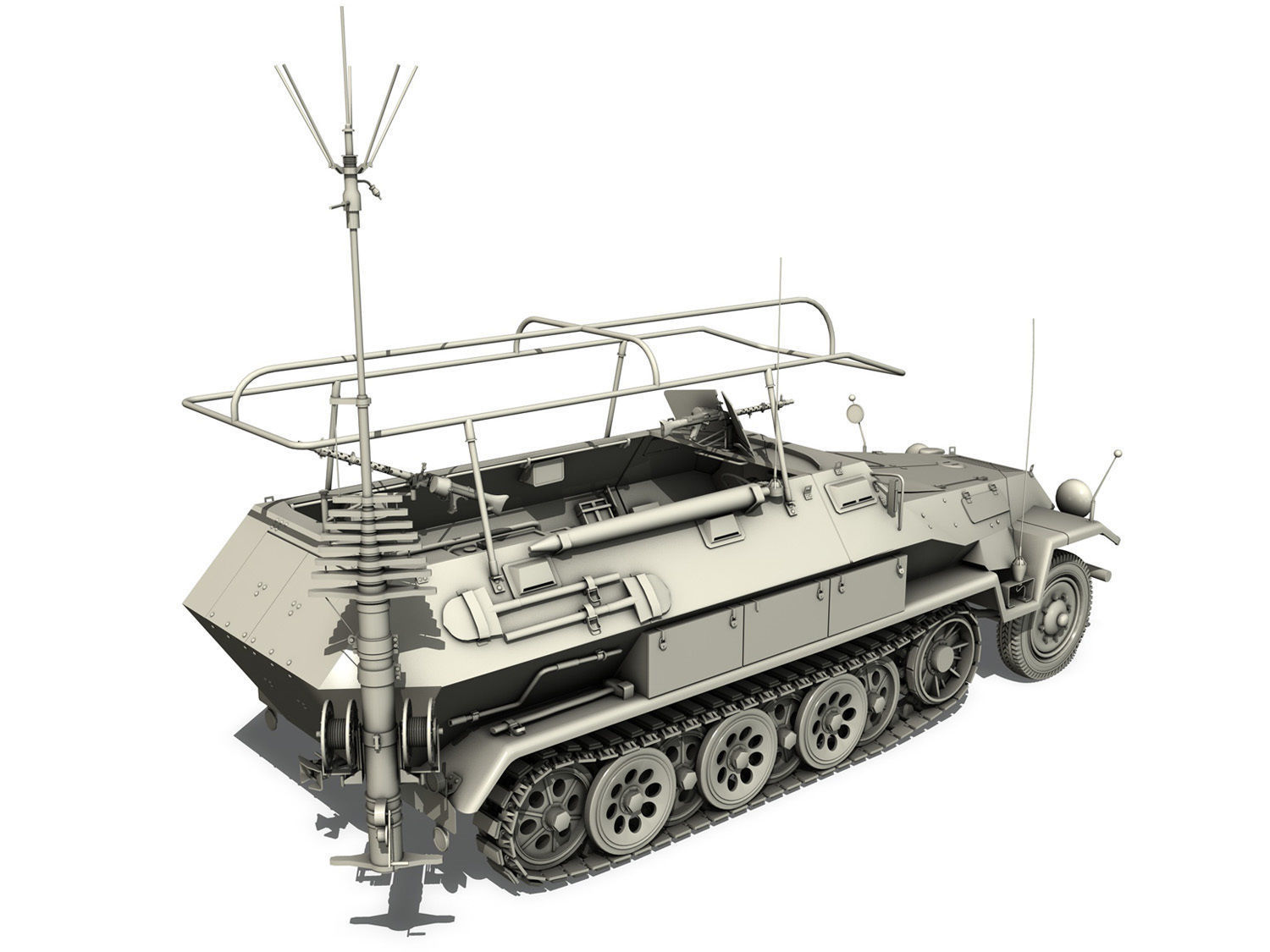 SDKFZ 251 3 Ausf A - Communications Vehicle - 8 PD 3D model | CGTrader