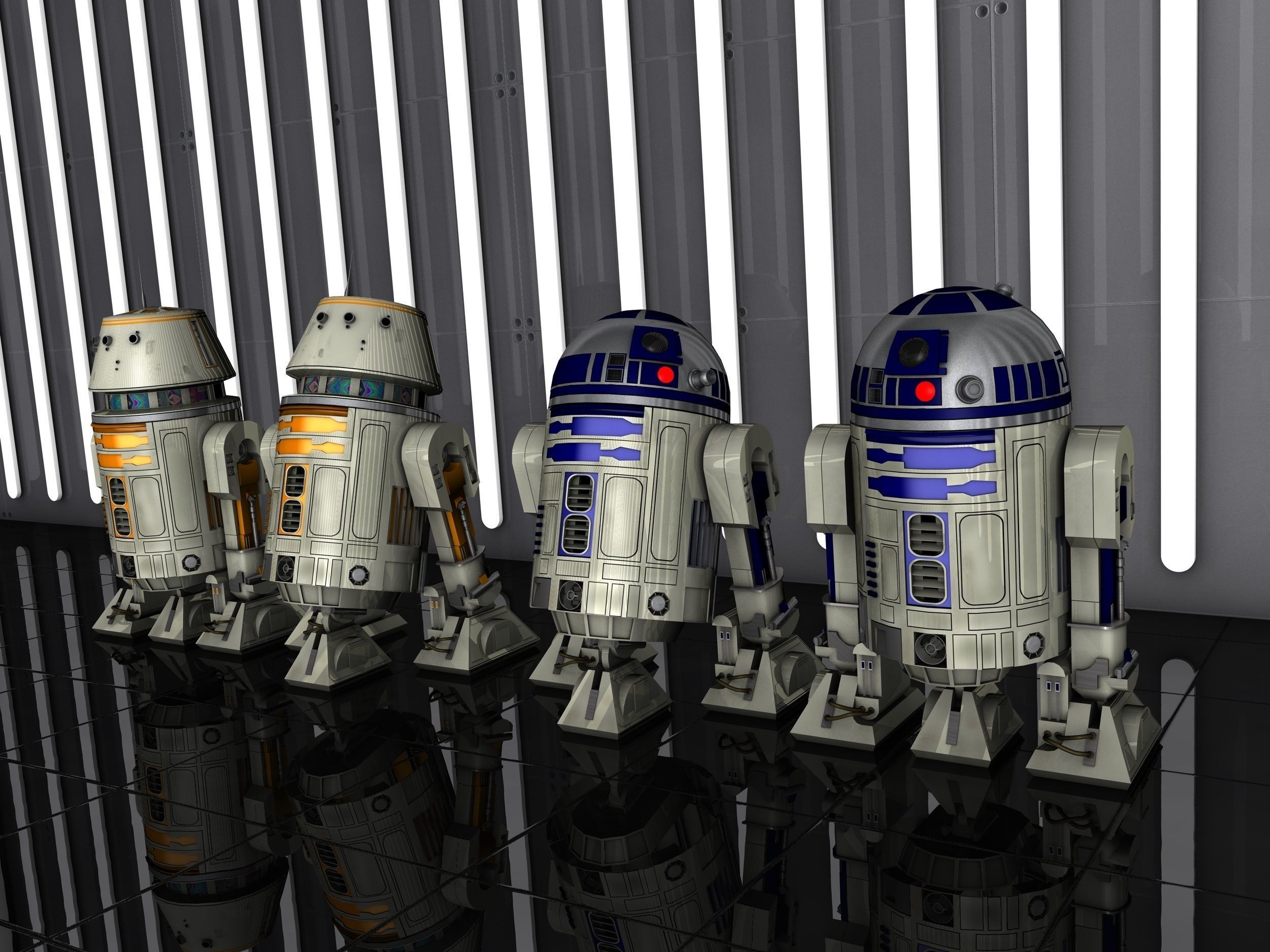 R2D2 and R5D4 Droids Star Wars 3D model | CGTrader