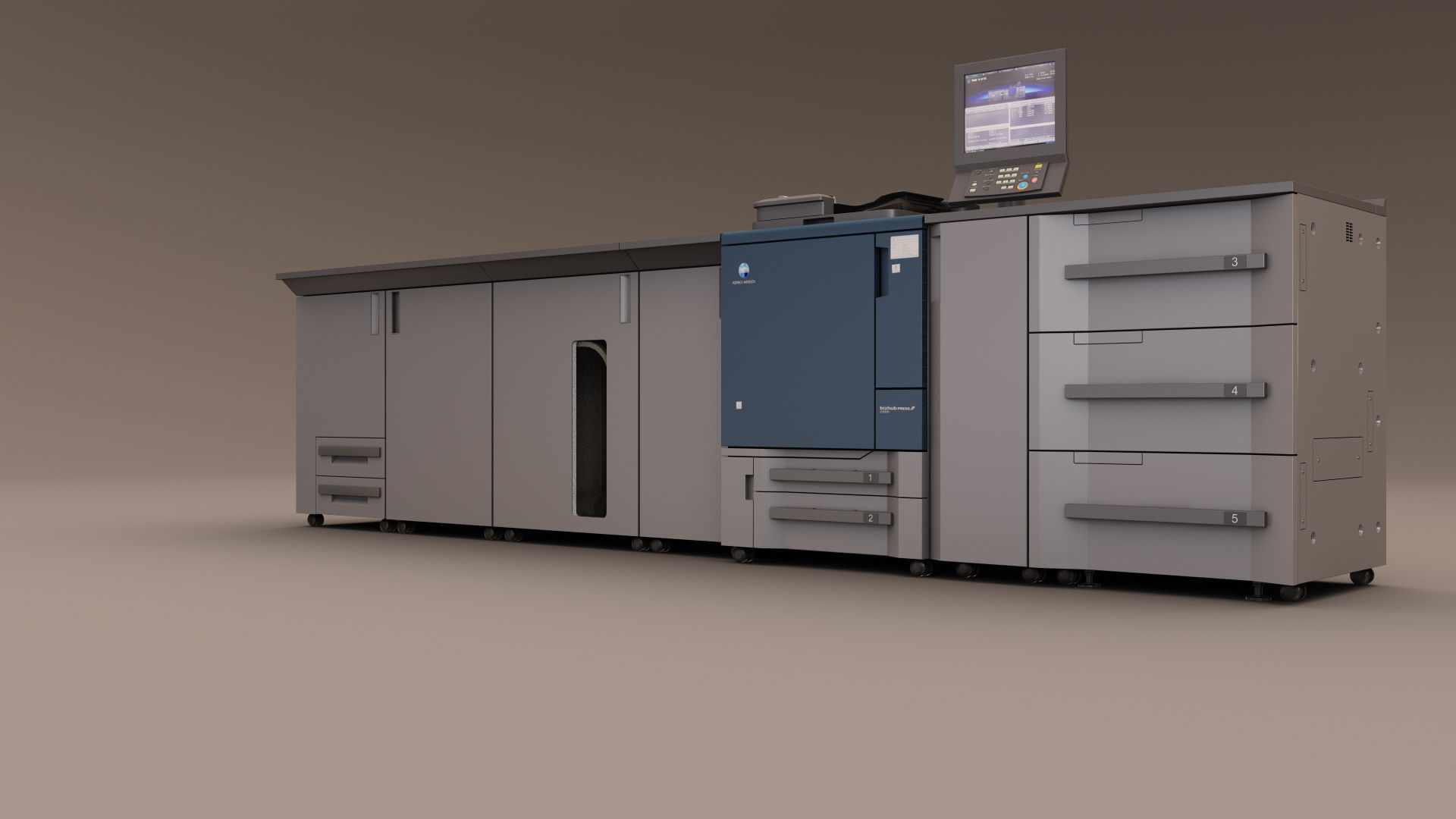 Konica Minolta Printing System 3D model | CGTrader