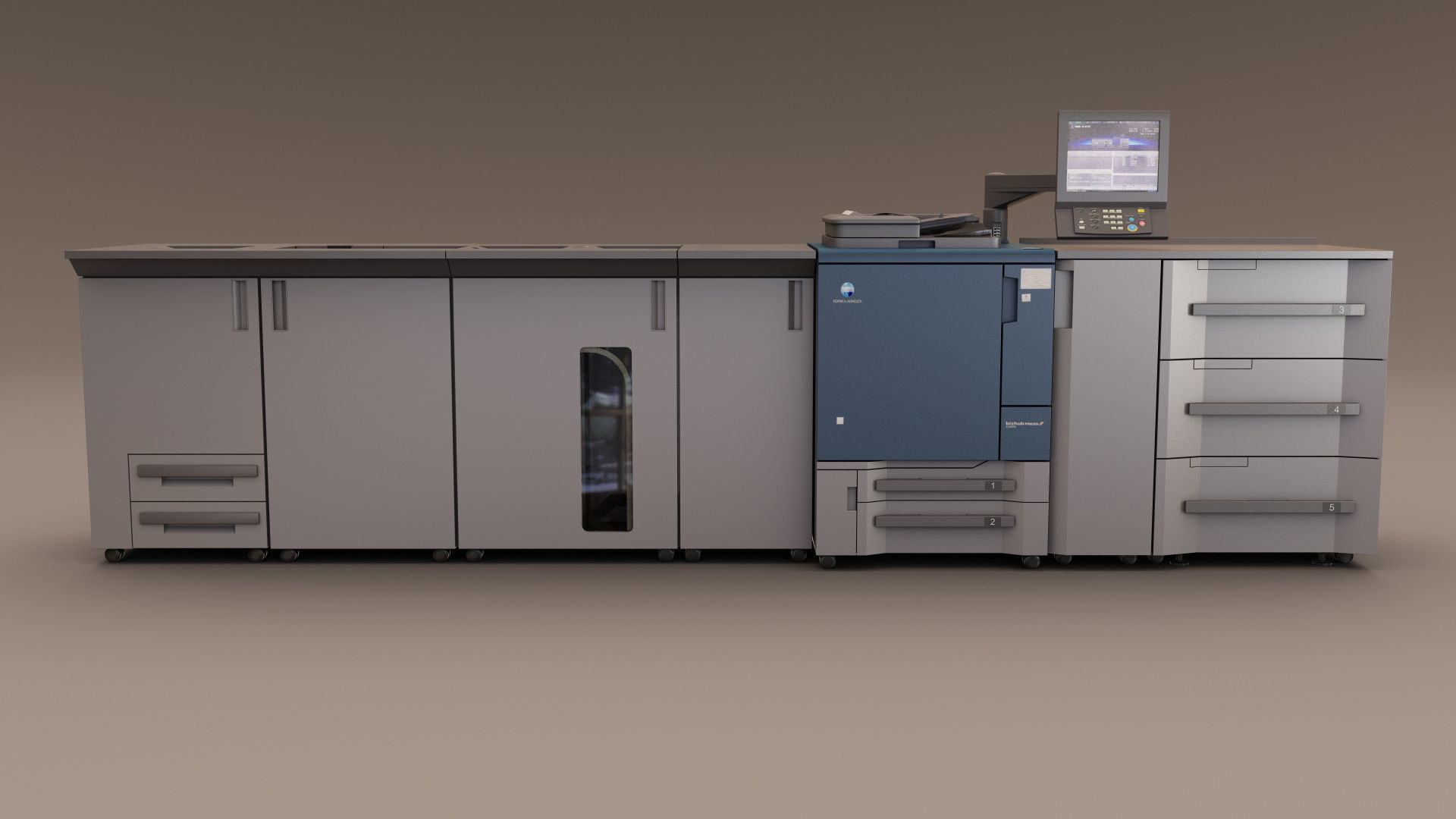 Konica Minolta Printing System 3D model | CGTrader