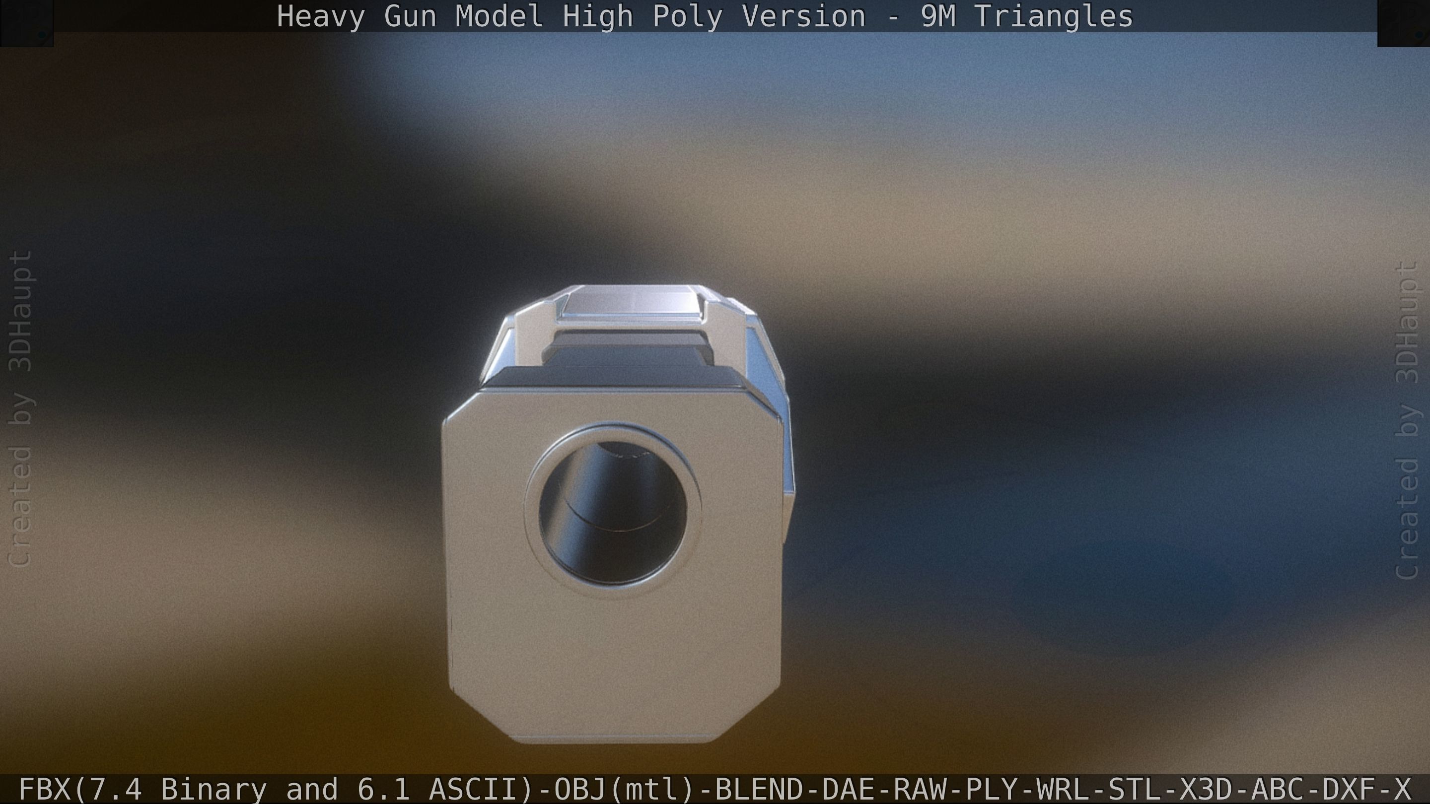 Heavy Gun Modul High Poly 3D model | CGTrader