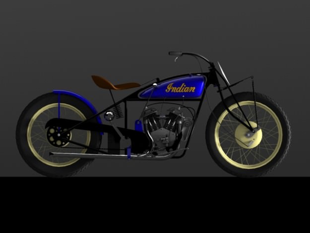 Indian Flat Track Racer 1928 3D model | CGTrader