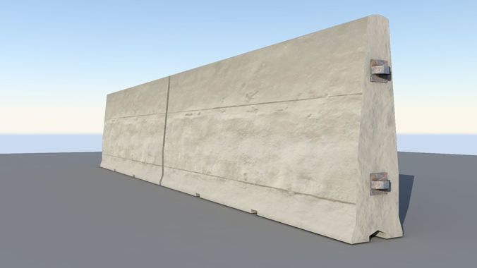 Concrete Road Block free VR / AR / low-poly 3D model | CGTrader