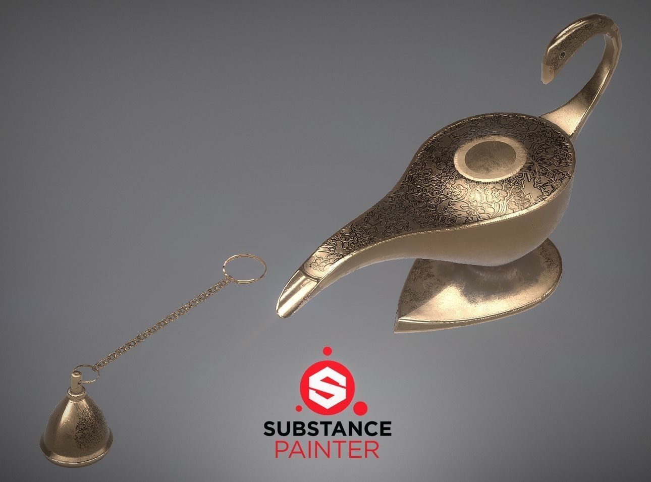 3D model Jinn Lamp VR / AR / low-poly rigged | CGTrader