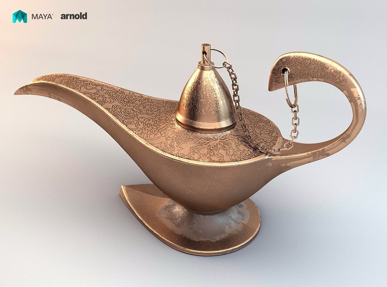 3D model Jinn Lamp VR / AR / low-poly rigged | CGTrader
