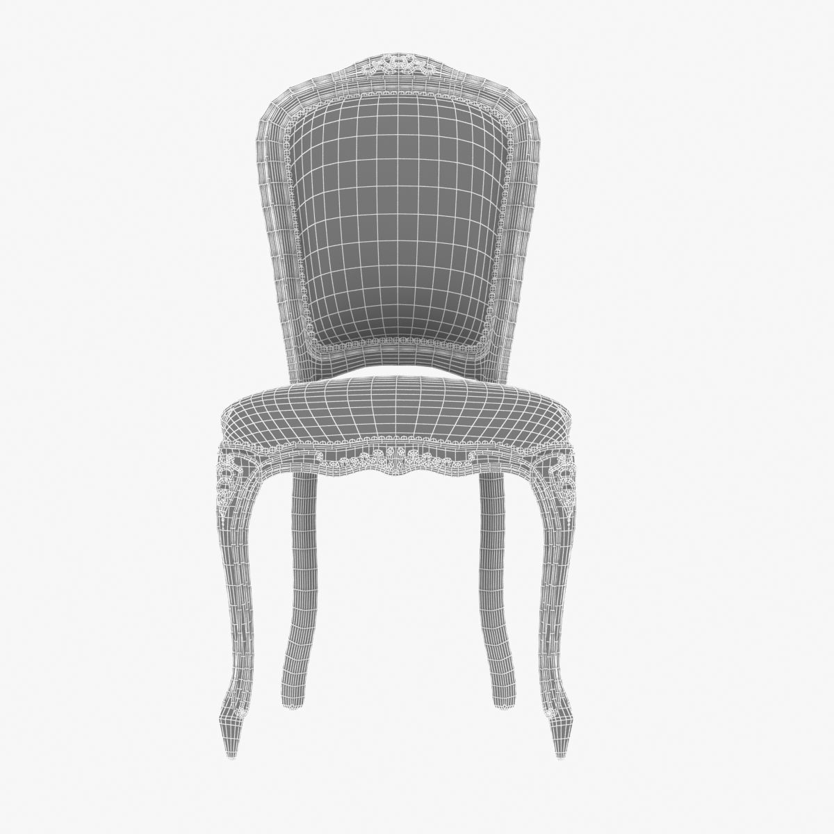 Sixinch louis armless chair 3D Model MAX OBJ 3DS FBX MTL | CGTrader.com