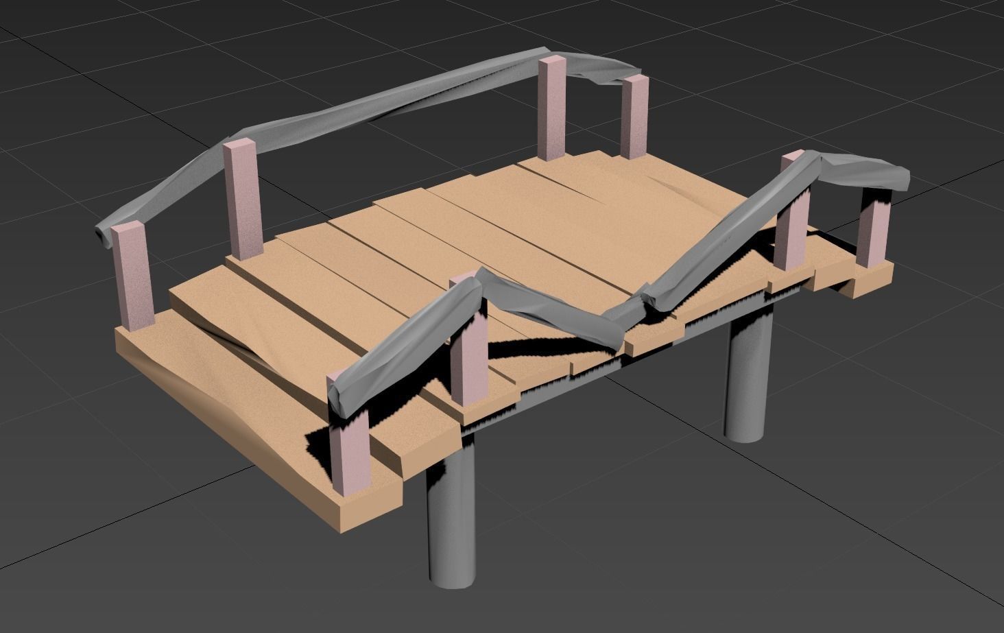 dark wooden bridge free VR / AR / low-poly 3D model | CGTrader