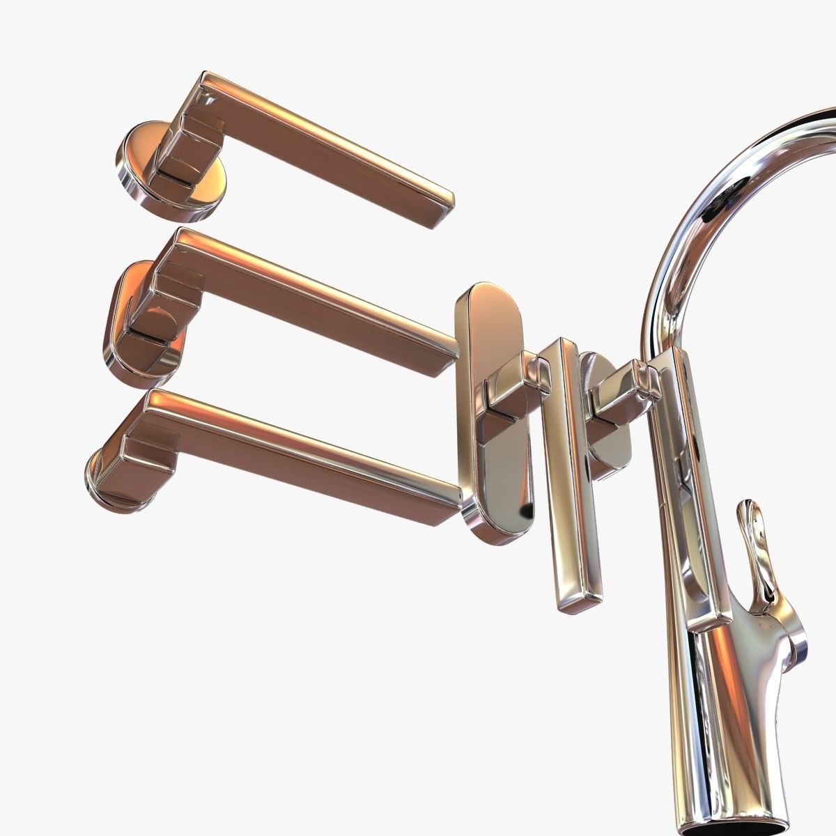 Blanco Napa faucet and valli and valli oberon door handle 3D model ...