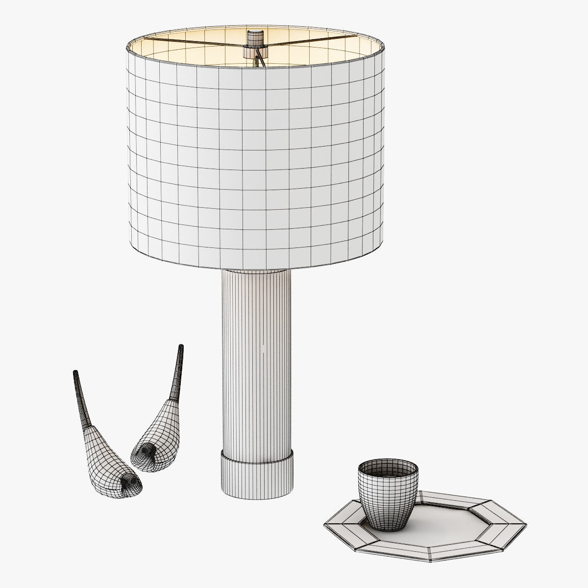Acrylic Column Table Lamp 3D model | CGTrader