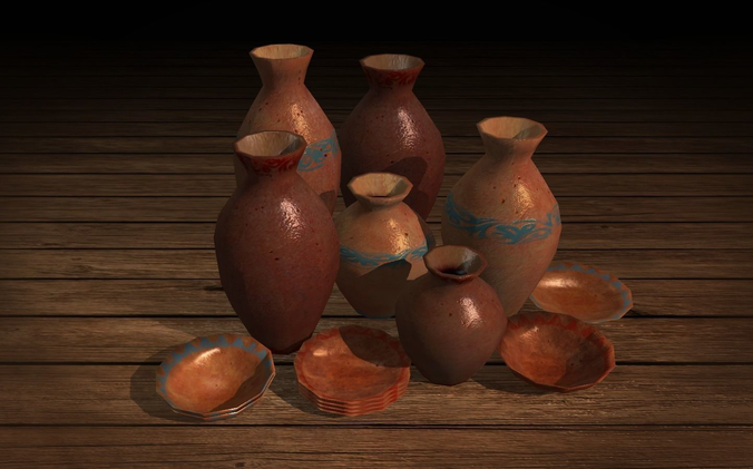 Ancient Breakable Pottery free VR / AR / low-poly 3D model | CGTrader
