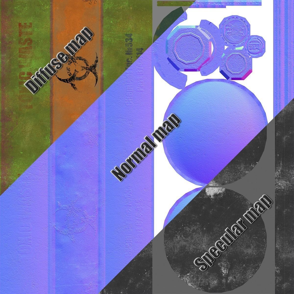 3D model Toxic Barrel Type 1 Low Poly VR / AR / low-poly | CGTrader