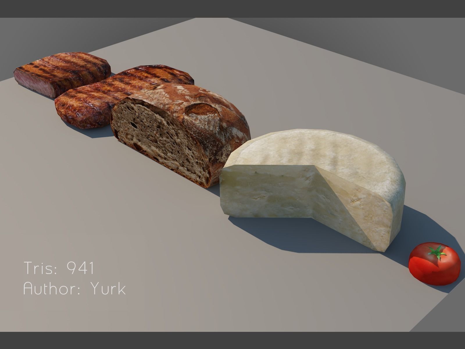Food Set slice of tomato free VR / AR / low-poly 3D model | CGTrader
