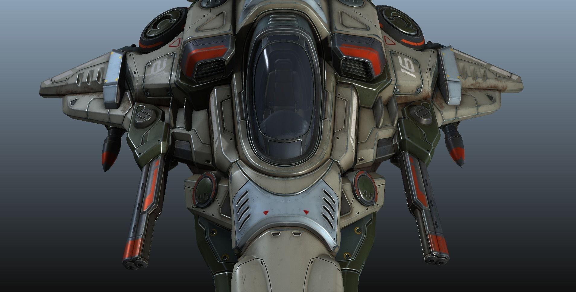 3D model Interceptor Spaceship - game model VR / AR / low-poly | CGTrader