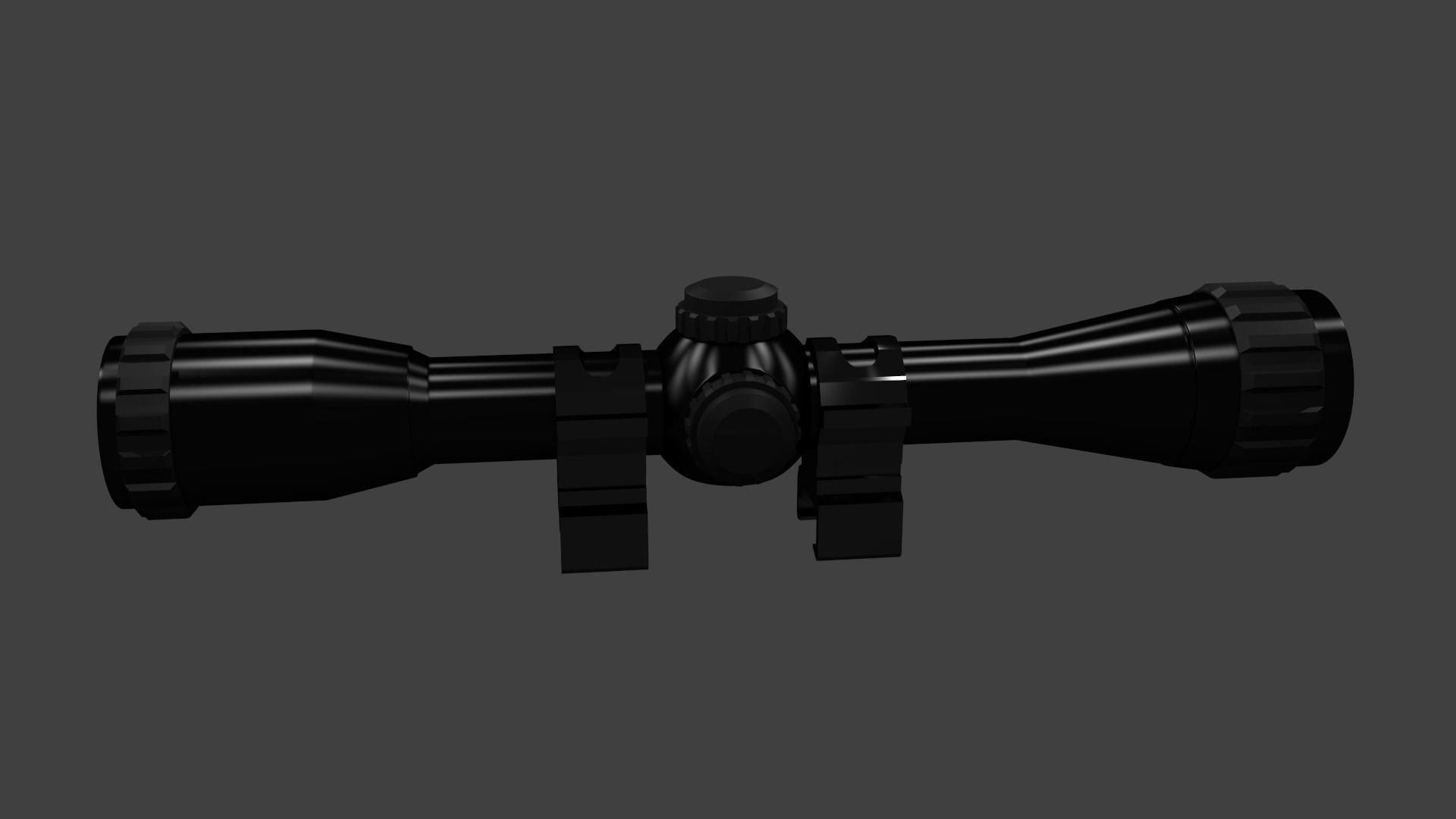 Rifle Scope Gun Attachment free 3D model | CGTrader