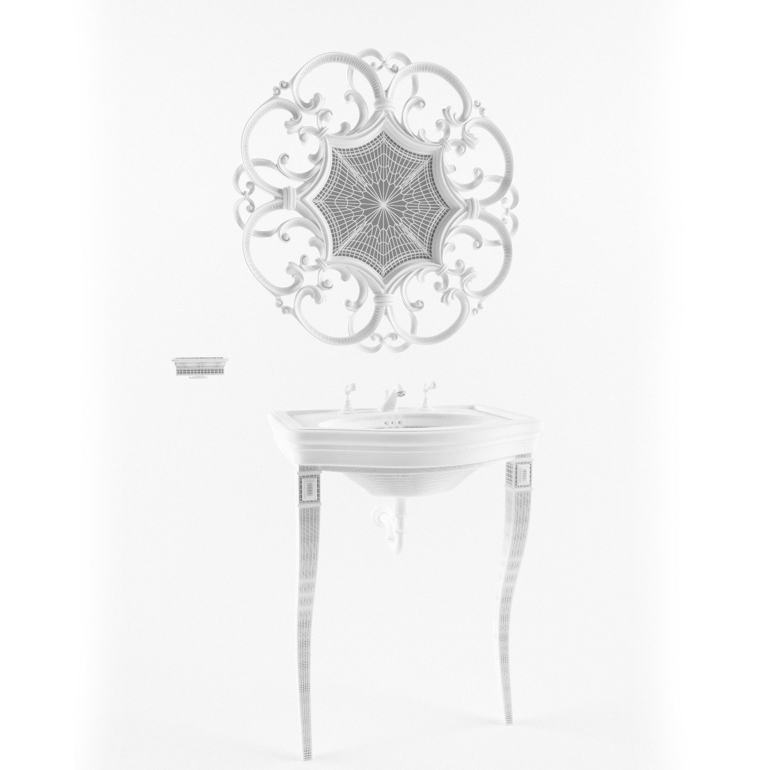 Washbasin Devon and Devon console Marlene 3D model | CGTrader