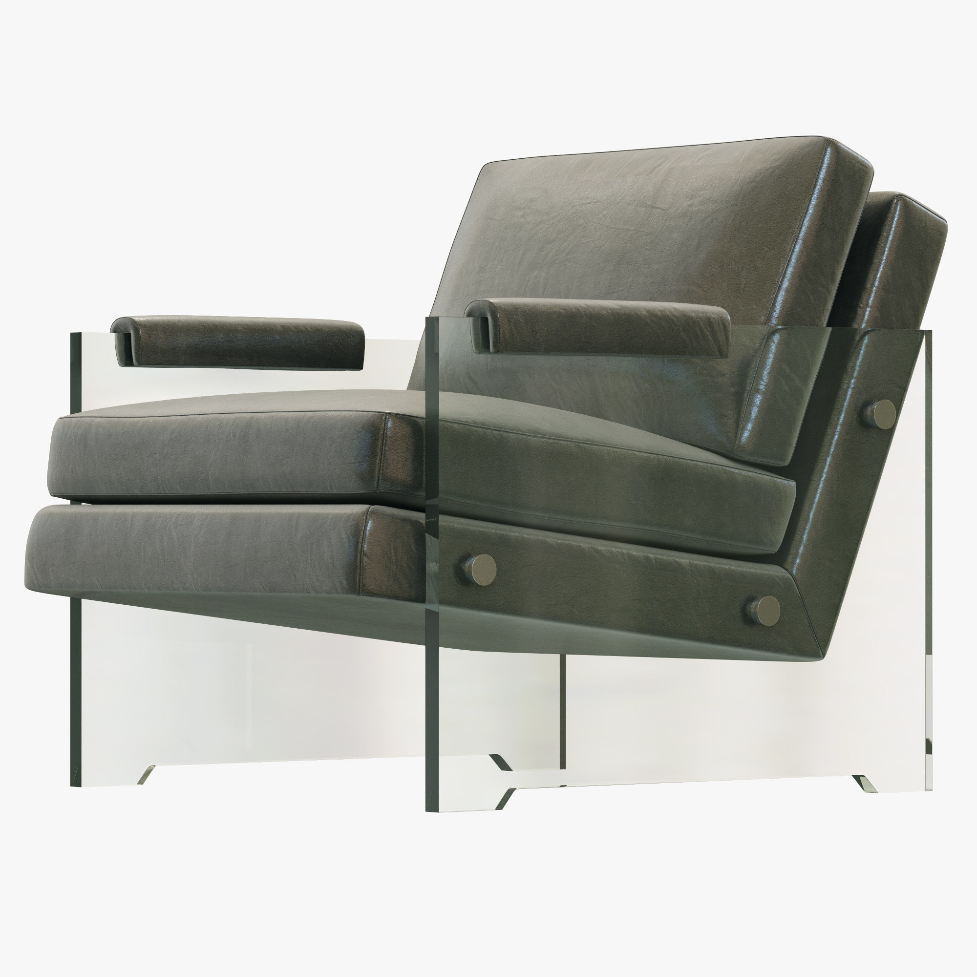 RH Modern Luca Leather Chair 3D model | CGTrader
