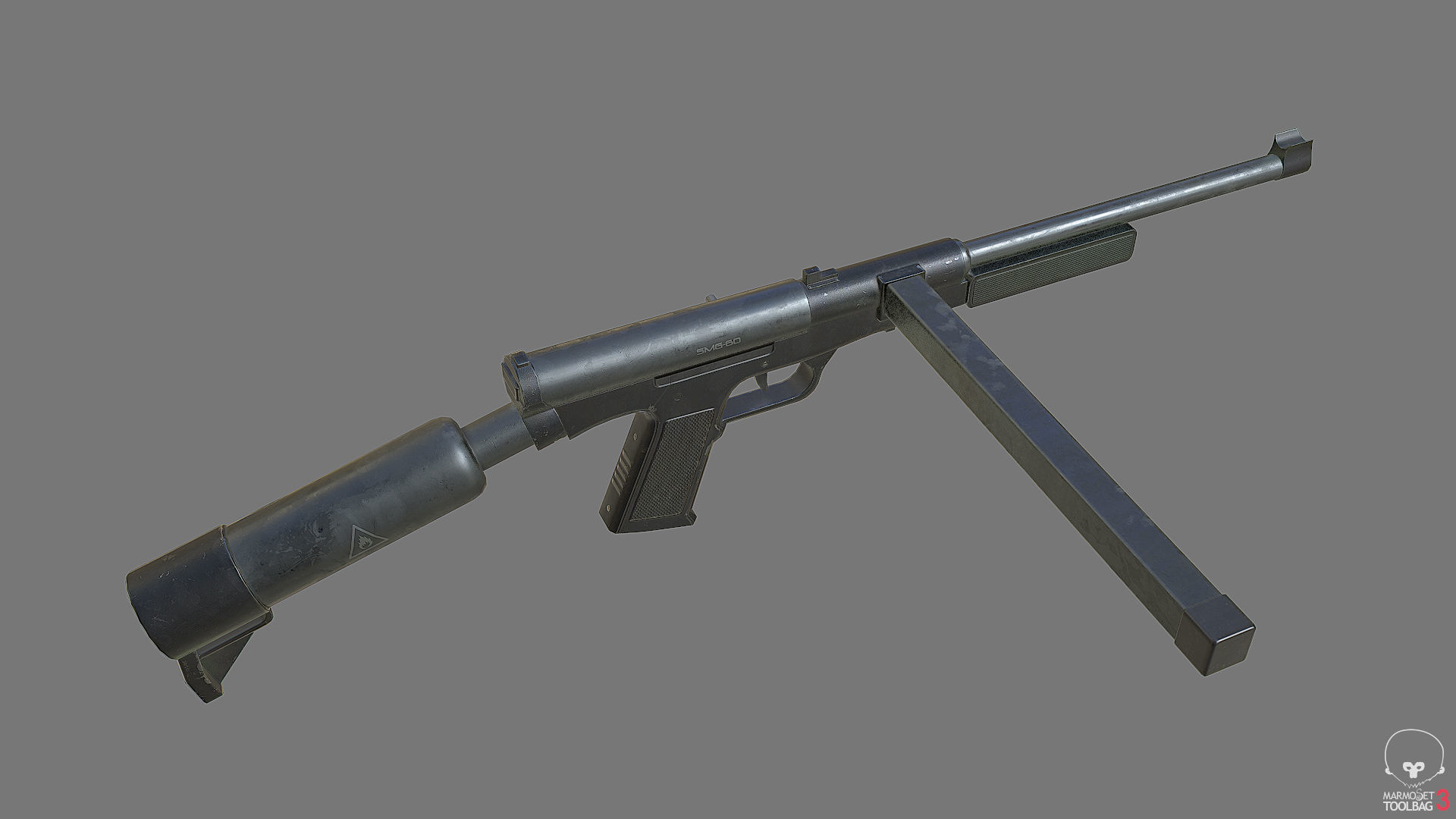 3D model SMG-60 Softair PBR VR / AR / low-poly | CGTrader