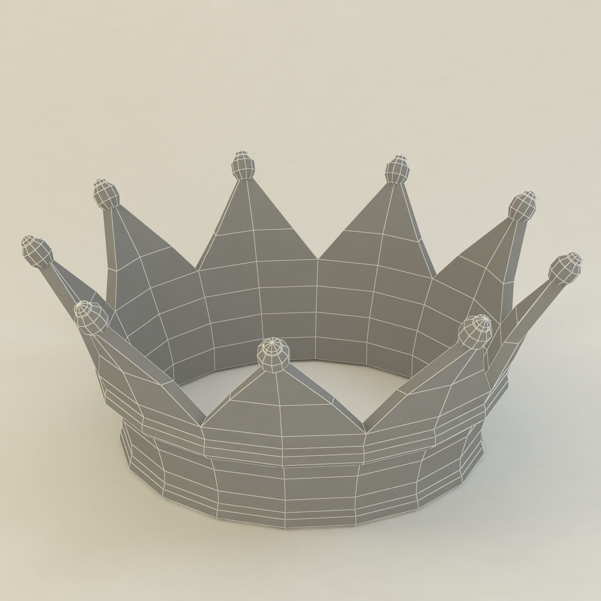 3D model crown low poly style VR / AR / low-poly | CGTrader