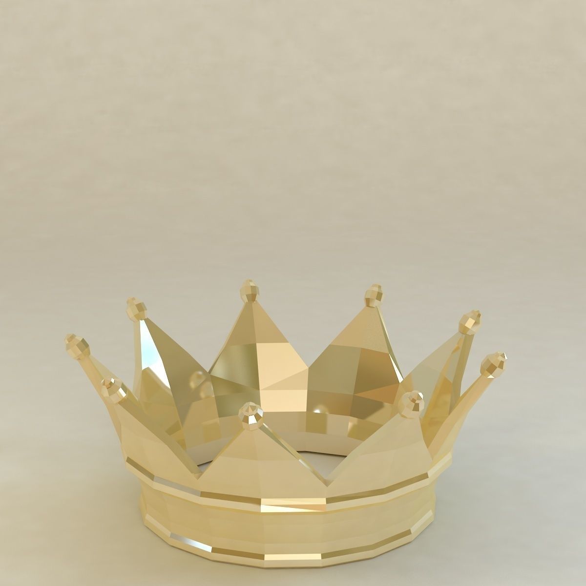 3D model crown low poly style VR / AR / low-poly | CGTrader