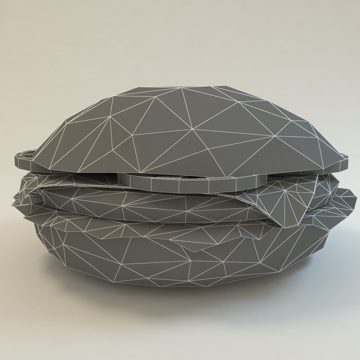 3D model hamburger cheeseburger low poly style VR / AR / low-poly ...