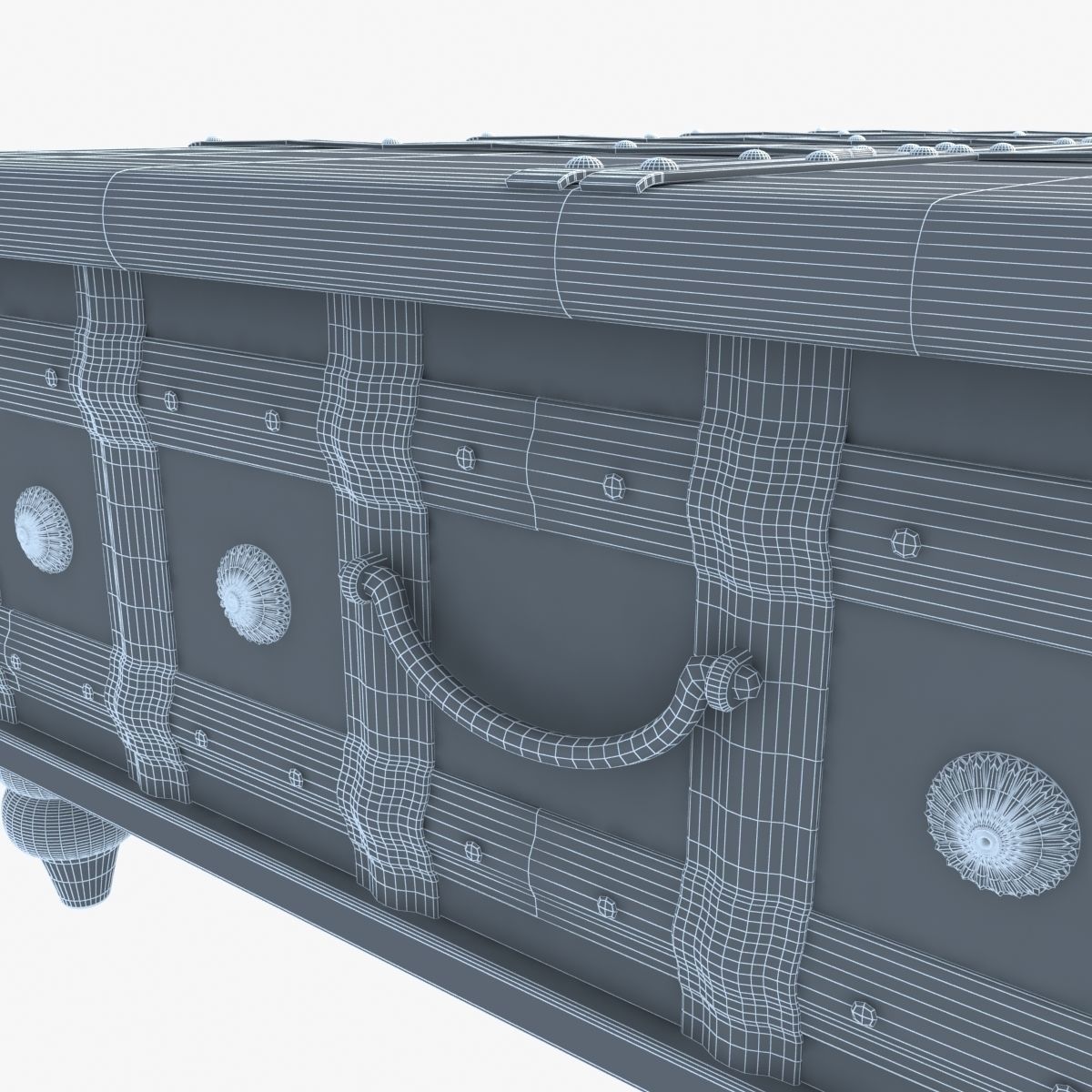 distressed trunk coffee table 3D model | CGTrader