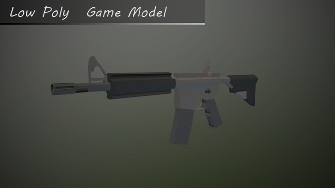 3D model Assault Rifle M4A4 VR / AR / low-poly | CGTrader