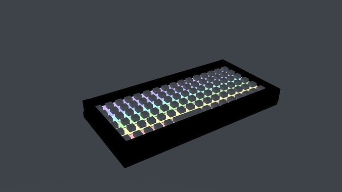 Colored keyboard free VR / AR / low-poly 3D model | CGTrader
