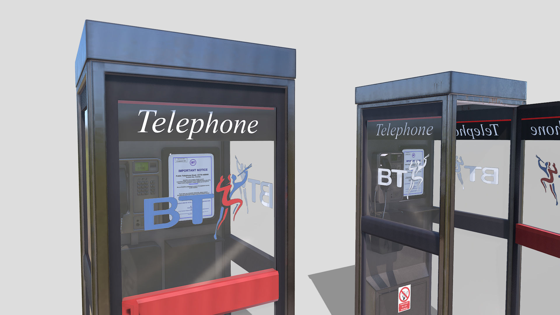 3D model Modern BT Phone booth VR / AR / low-poly | CGTrader