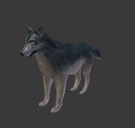 Rigged Textured Wolf Game Ready free VR / AR / low-poly 3D model rigged ...