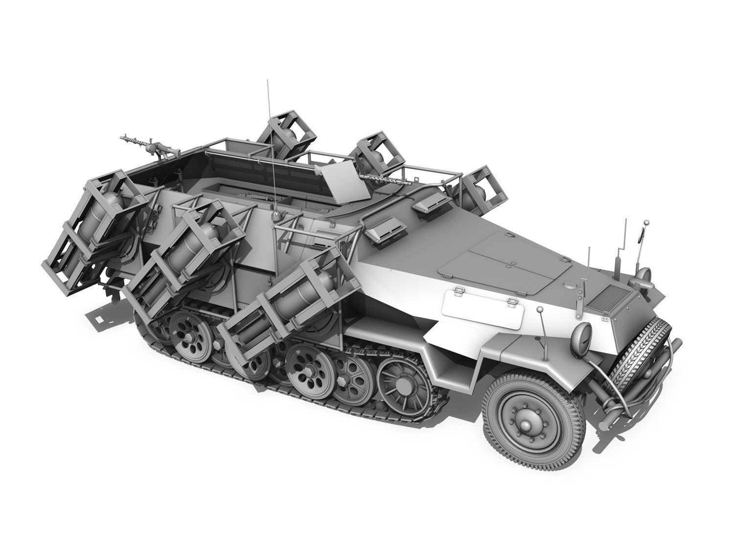 SD KFZ 251 1 - Ausf B - Walking Stuka - 11PD 3D model | CGTrader