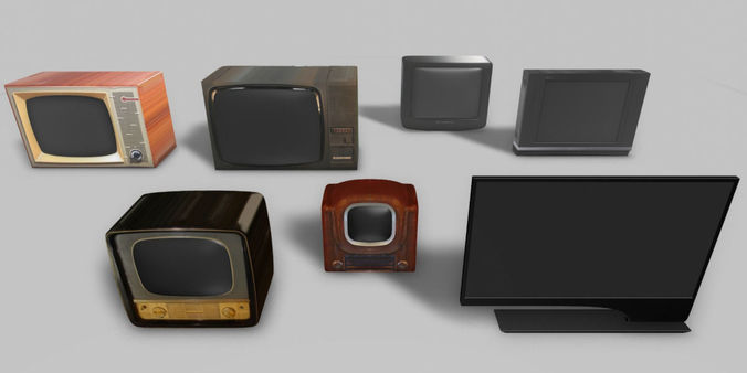 3D model TV sets history pack VR / AR / low-poly | CGTrader